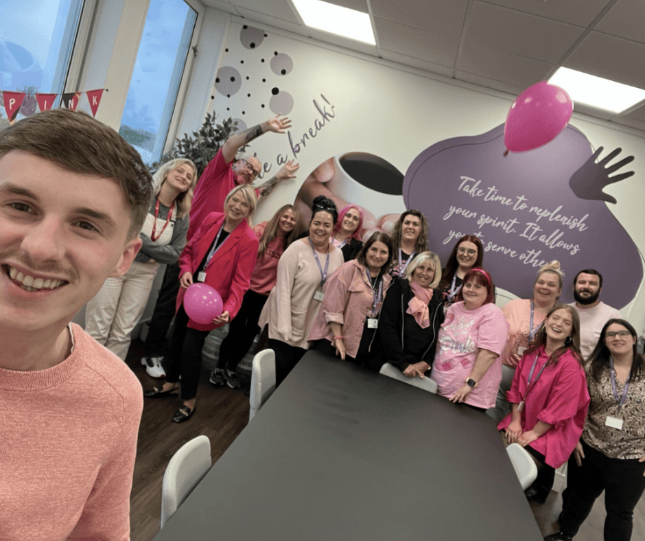 Wearing it Pink - Fundraising for Breast Cancer Now - Homecarers Ltd